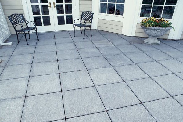 12x12 Concrete Paver Patio Pavestone 12" Square Pewter Concrete